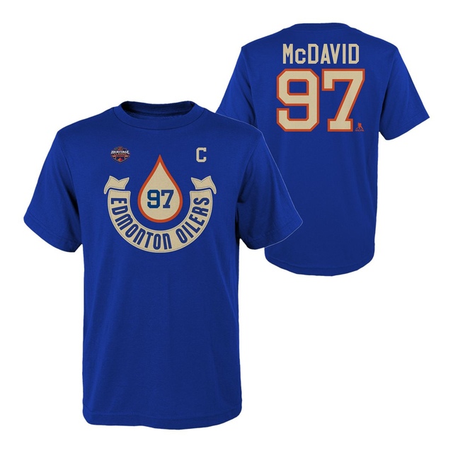 Youth Edmonton Oilers Connor McDavid 3rd Captain T shirt | SportChek