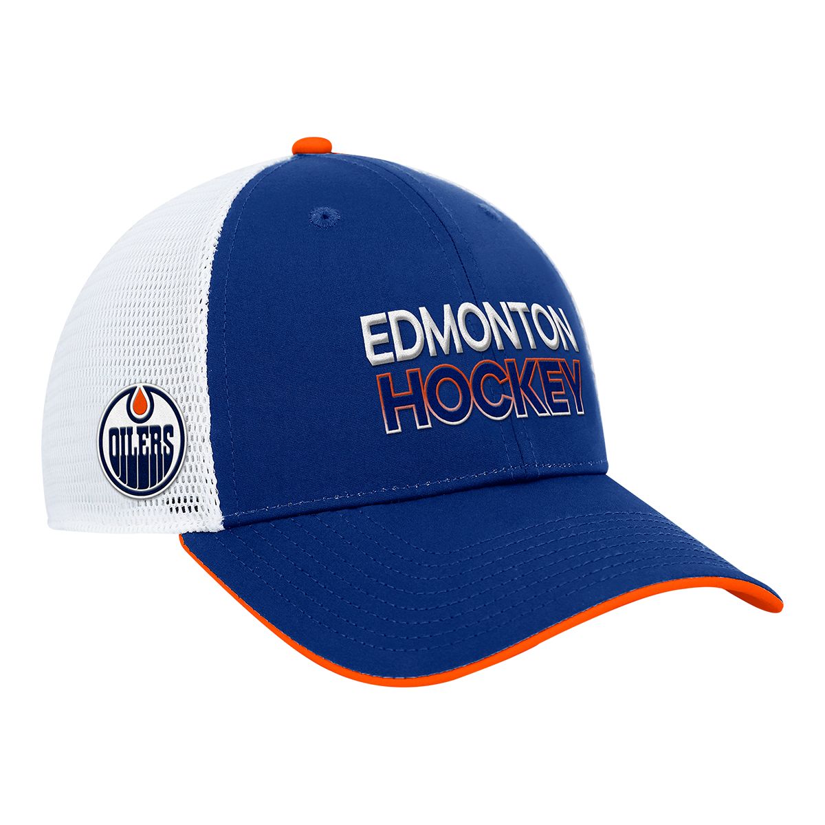 Edmonton Oilers Fanatics Authentic Pro Rink Structured Trucker Cap ...