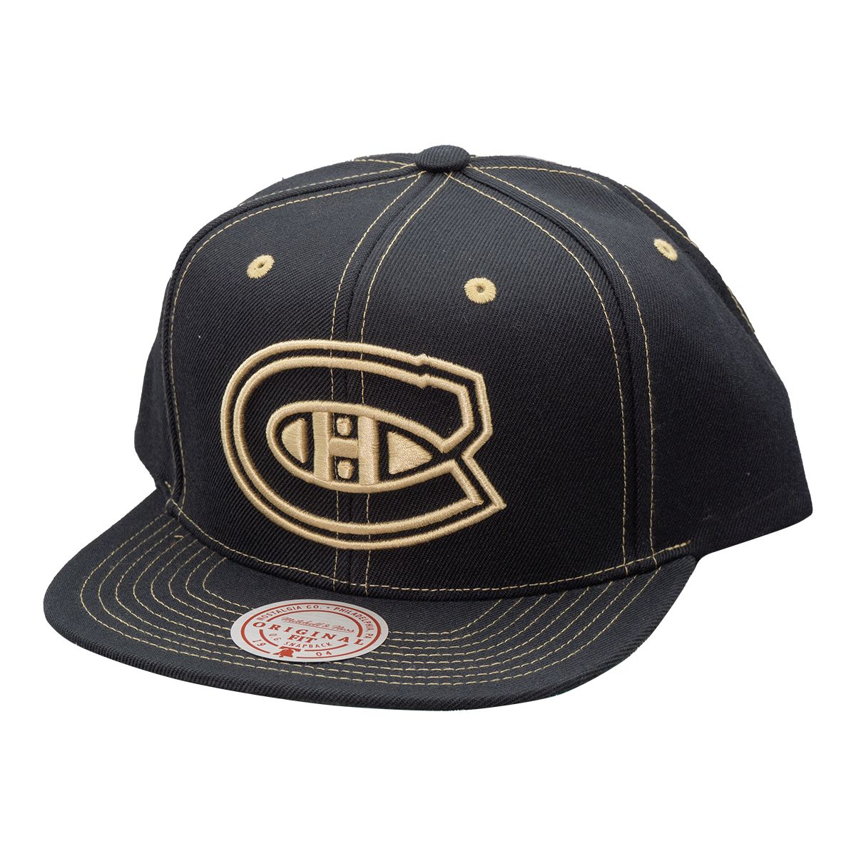 Montreal Canadiens Mitchell & Ness Contrast Natural Snapback Cap ...