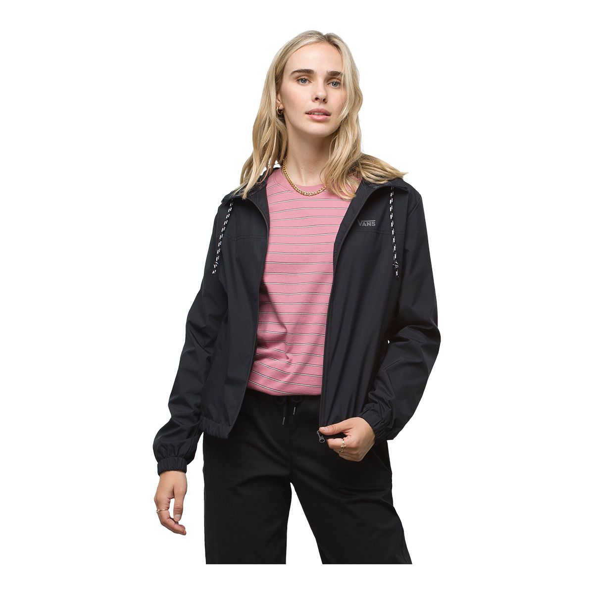 Vans Women's Kastle Check Me Jacket Hooded Windbreaker Jacket | SportChek