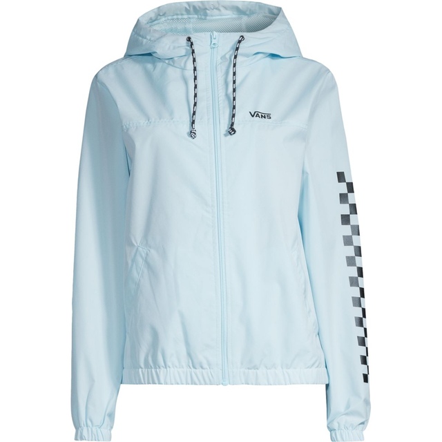 Vans Women's Kastle Check Me Jacket Hooded Adjustable Windbreaker ...