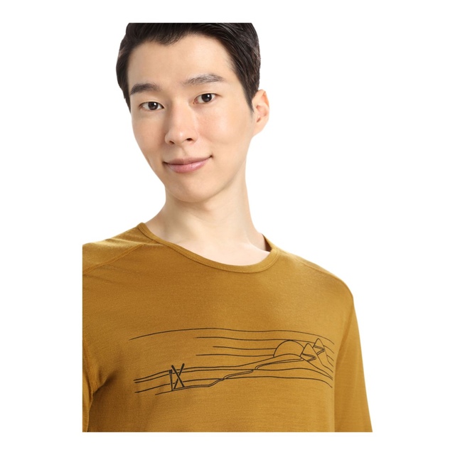 Icebreaker Men's 200 Oasis Ski Stripes Long Sleeve Crewe Top | SportChek