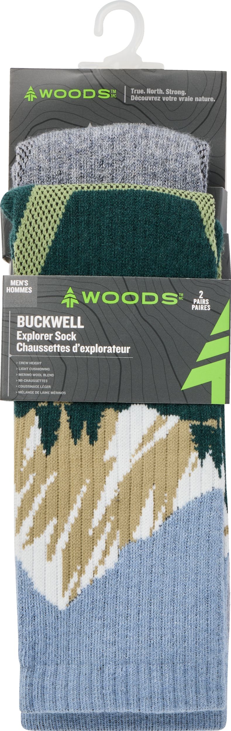 Woods Men's Buckwell Hiking Crew Socks - 2pk | SportChek