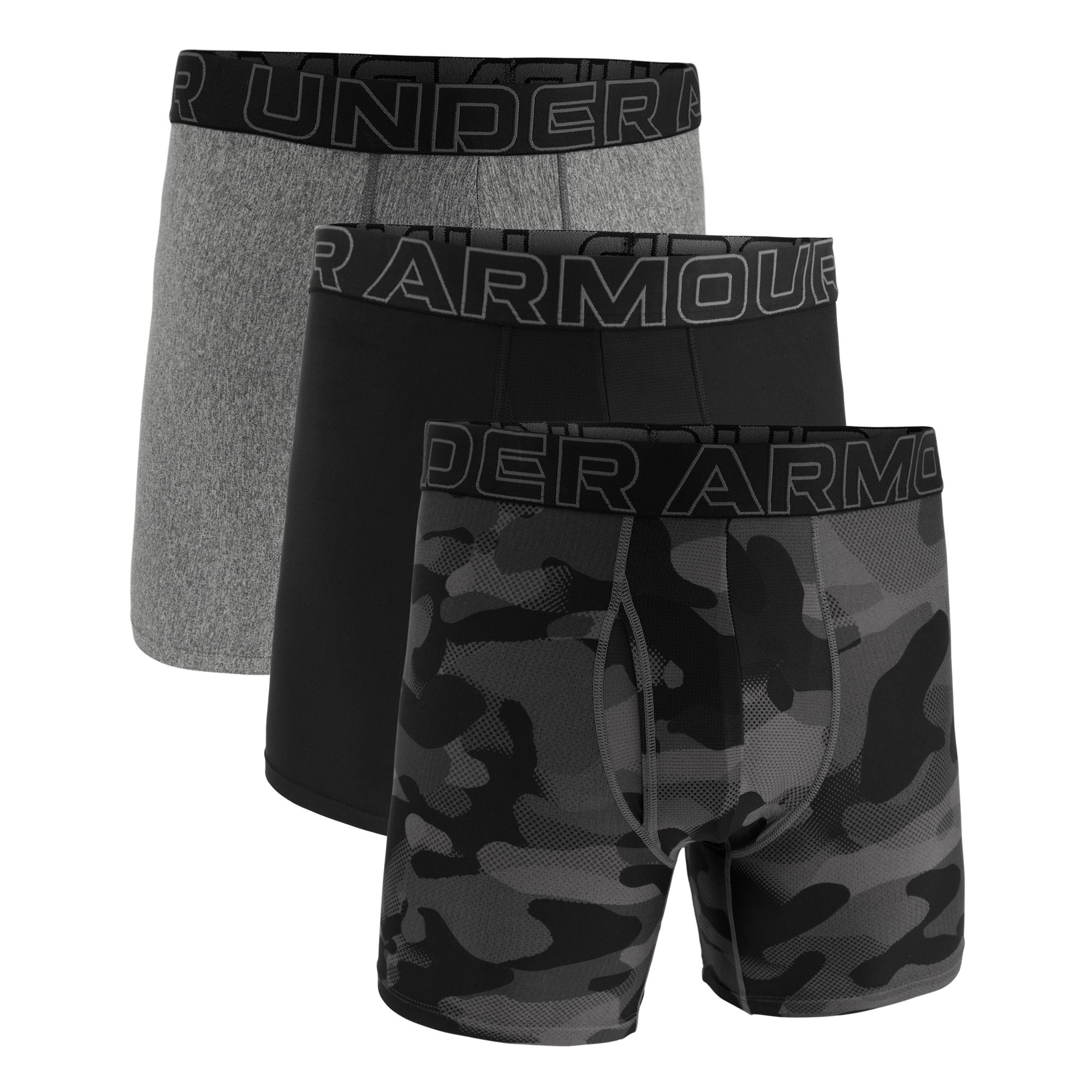 Under Armour Men's Performance Tech™ 6 Inch Boxer Brief - 3 Pack ...
