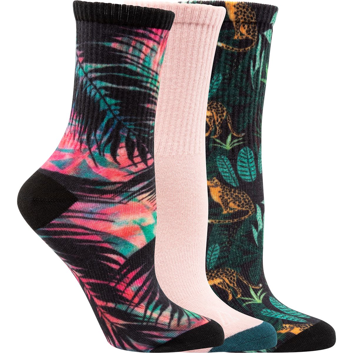 Ripzone Women's Tropical Pattern Crew Socks - 3 Pack | SportChek
