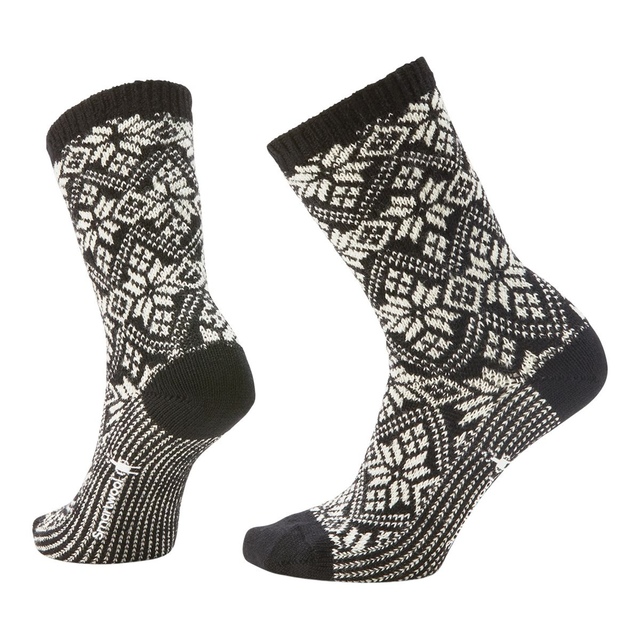 Smartwool Womens Popcorn Snowflake Cable Crew Socks Atmosphere