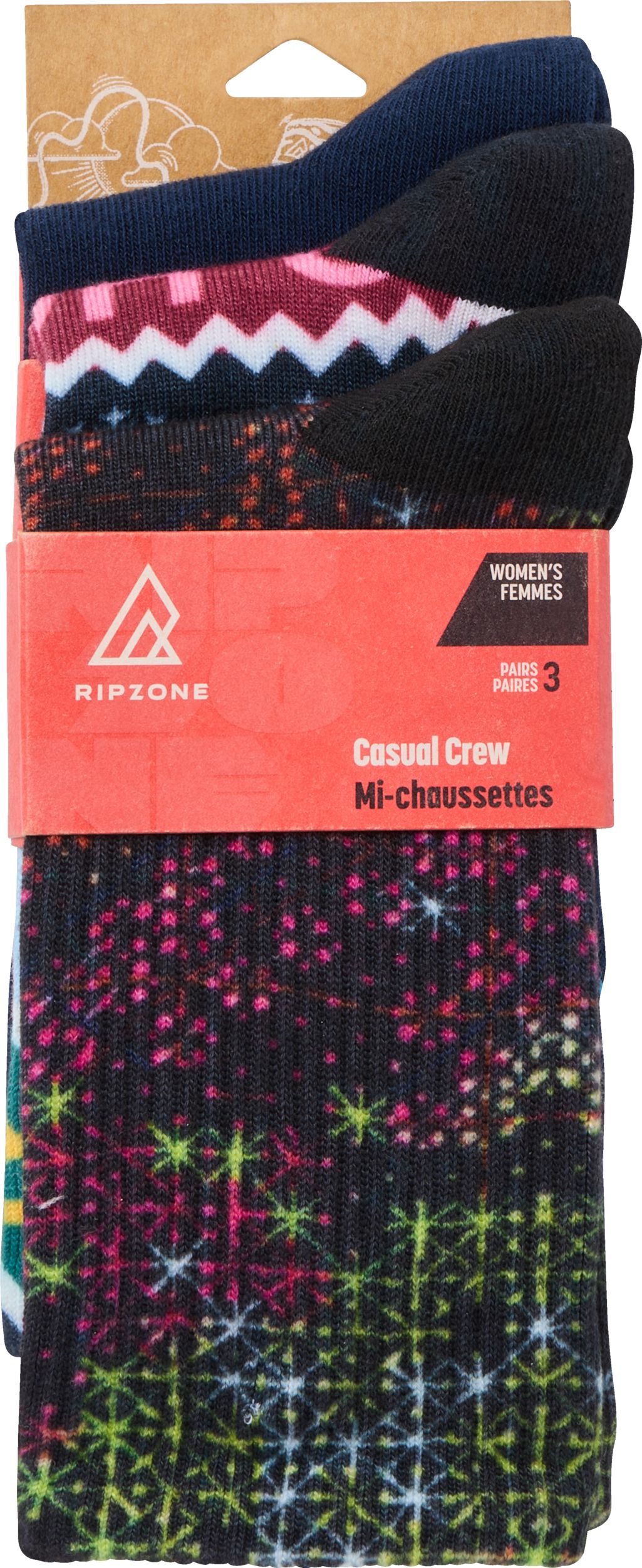 Ripzone Women's Holiday Crew Socks - 3pk | SportChek