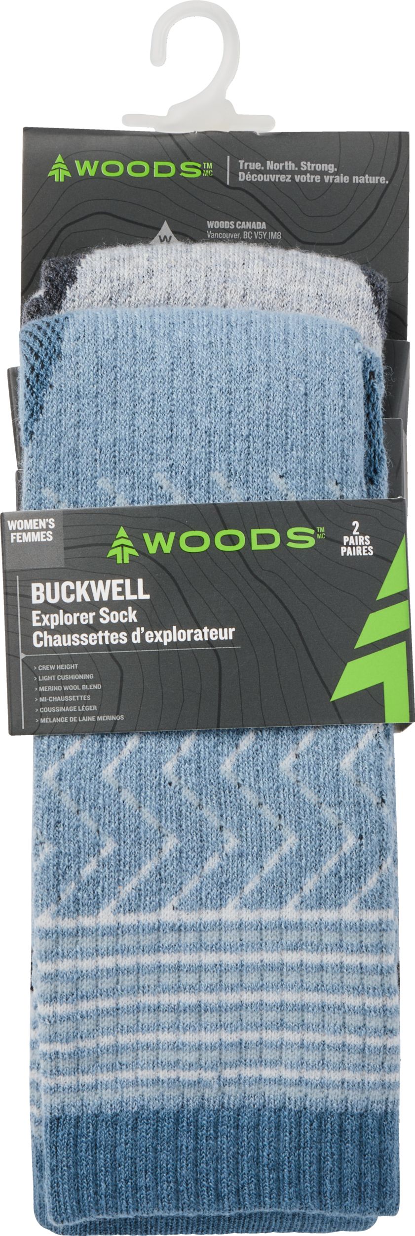 Woods Women's Buckwell Hiking Crew Socks - 2pk | SportChek